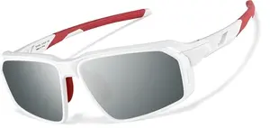 Zenni Sunglasses With Polarized Lenses White With Silver Mirror