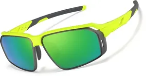 Zenni Sunglasses With Polarized Lenses Yellow With Green Mirror
