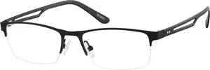 Zenni Rectangle Eyeglasses Carbon Fiber Frame - Black