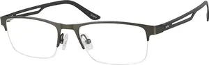 Zenni Rectangle Eyeglasses Carbon Fiber Frame Brown