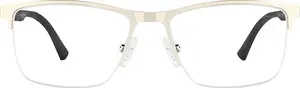 Zenni Rectangle Eyeglasses Carbon Fiber Frame - Gold