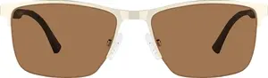 Zenni Rectangle Eyeglasses Carbon Fiber Frame - Gold
