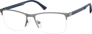 Zenni Rectangle Eyeglasses Carbon Fiber Frame Gray