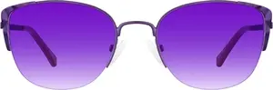 Zenni Cat-eye Stainless Steel Half Rim Eyeglasses - Ultraviolet
