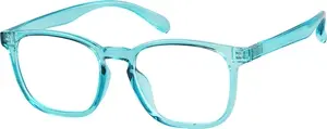 Zenni Square Eyeglasses Full Rim Frame Aqua