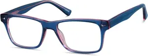 Zenni Square Eyeglasses Full Rim Frame Midnight Blue
