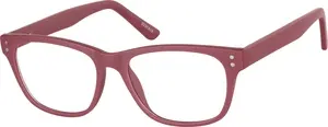 Zenni Square Eyeglasses Full Rim Frame Red
