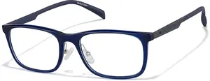 Zenni Carbon Fiber Full Rim Rectangle Eyeglasses - Navy