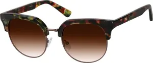 Zenni Browline Full Rim Frame Sunglasses - Brown