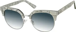 Zenni Browline Full Rim Sunglasses - Gray