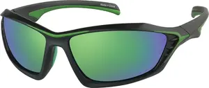 Zenni Aviator Sunglasses With Plastic Full Rim Frame Black & Green
