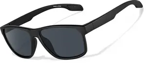 Zenni Aviator Sunglasses With Plastic Full Rim Frame Black With Gray Lenses
