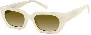 Zenni Aviator Sunglasses With Plastic Full Rim Frame Cream