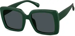 Zenni Aviator Sunglasses With Plastic Full Rim Frame Green