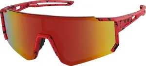 Zenni Aviator Sunglasses With Plastic Full Rim Frame Red