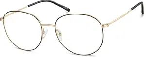 Zenni Minimalist Round Metal Frame Glasses - Black
