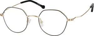 Zenni Geometric Full Rim Metal Frame Glasses - Black