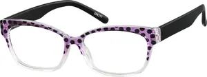 Zenni Zenni Rectangle Flexible Plastic Full Rim Eyeglasses Purple