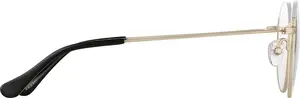 Zenni Minimalist Round Half Rim Eyeglasses Metal Frame - Gold