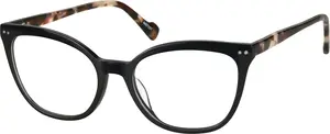 Zenni Cat-eye Full Rim Frame Universal Bridge Fit Glasses - Black