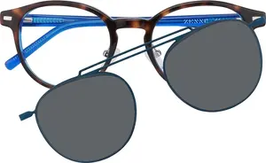 Zenni Round Frame With Snap-on Sunlens - Tortoiseshell