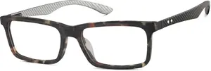Zenni Rectangle Full Rim Eyeglasses - Tortoiseshell