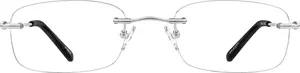 Zenni Lightweight Oval Rimless Titanium Eyeglasses