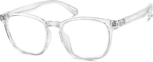 Zenni Classic Square Eyeglasses With Universal Bridge Fit - Clear
