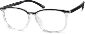 Zenni Classic Square Eyeglasses With Universal Bridge Fit - Clear
