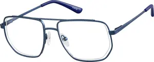 Zenni Aviator Full Rim Eyeglasses Blue