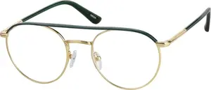 Zenni Aviator Full Rim Eyeglasses Forest