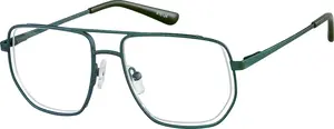 Zenni Aviator Full Rim Eyeglasses Green