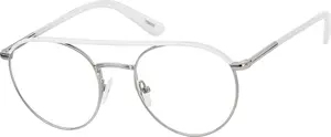 Zenni Aviator Full Rim Eyeglasses White
