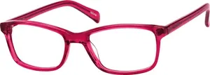 Zenni Full Rim Rectangle Eyeglasses Red