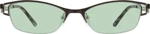 Zenni Rectangle Prescription Glasses Half-rim Tortoiseshell Stainless Steel Frame