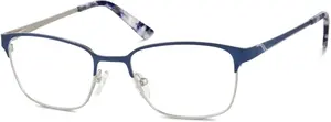 Zenni Browline Metal Full Rim Eyeglasses Frame - Navy