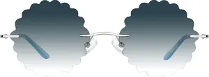 Zenni Geometric Rimless Flex Titanium Frame - Silver