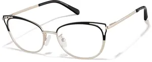 Zenni Cat-eye Stainless Steel Full Rim Frame - Black