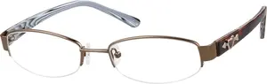 Zenni Oval Half-rim Eyeglasses