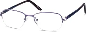 Zenni Oval Half-rim Eyeglasses - Purple