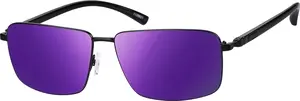 Zenni Rectangle Full Rim Sunglasses - Black
