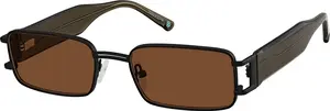 Zenni Rectangle Full Rim Sunglasses - Black