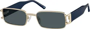 Zenni Zenni Rectangle Full Rim Sunglasses Gold