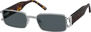 Zenni Rectangle Full Rim Sunglasses - Silver