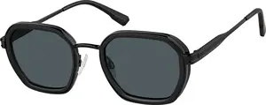 Zenni Geometric Full Rim Sunglasses Black