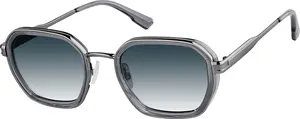 Zenni Geometric Full Rim Sunglasses Gray