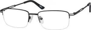 Zenni Rectangle Half-rim Eyeglasses - Black
