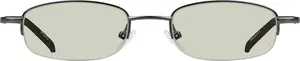 Zenni Retro Oval Half-rim Eyeglasses - Gray