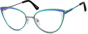Zenni Cat-eye Eyeglasses With Stainless Steel Frame - Multicolor