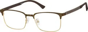 Zenni Browline Full Rim Eyeglasses - Brown